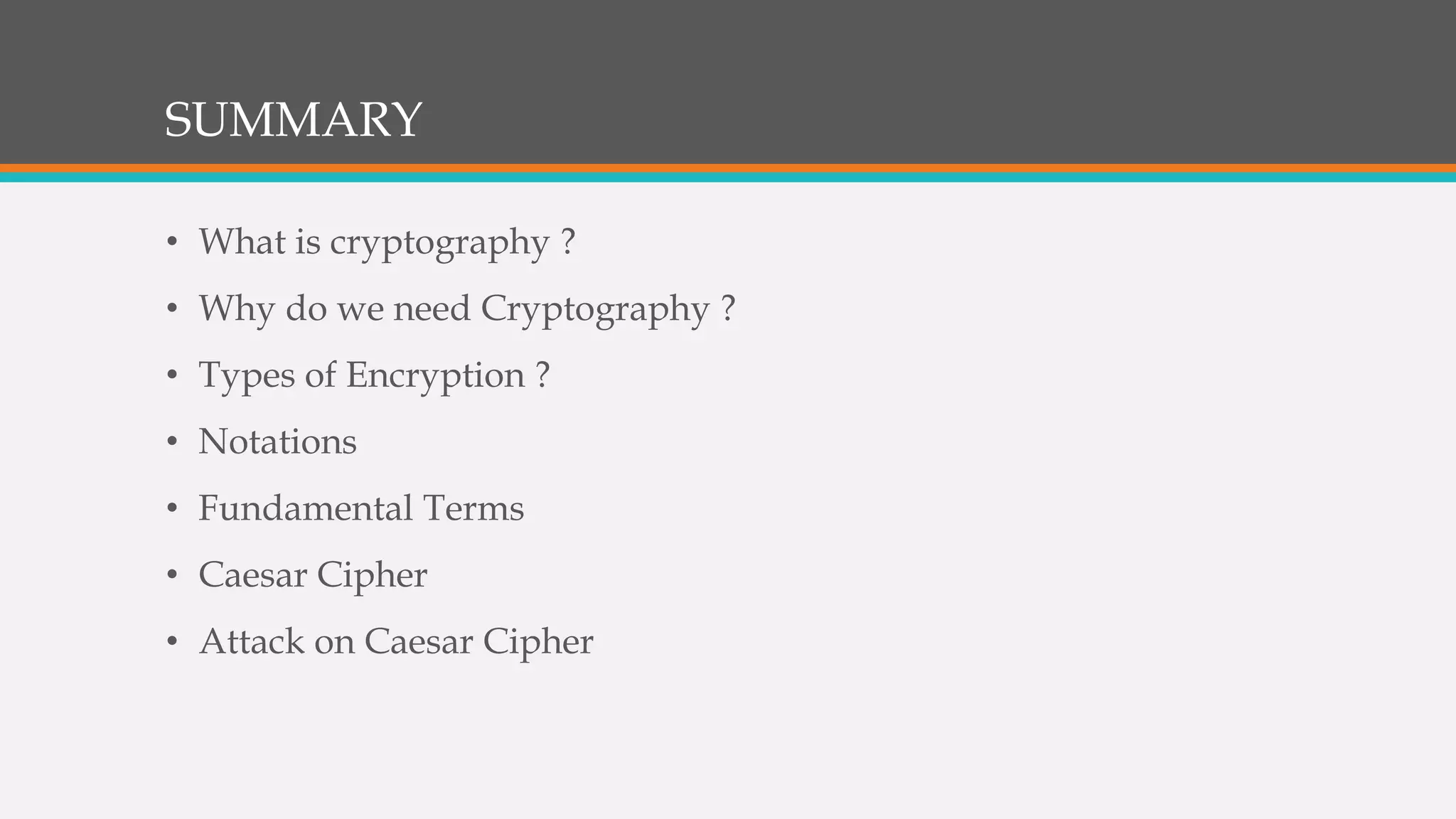Fundamentals of cryptography workshop | PPT