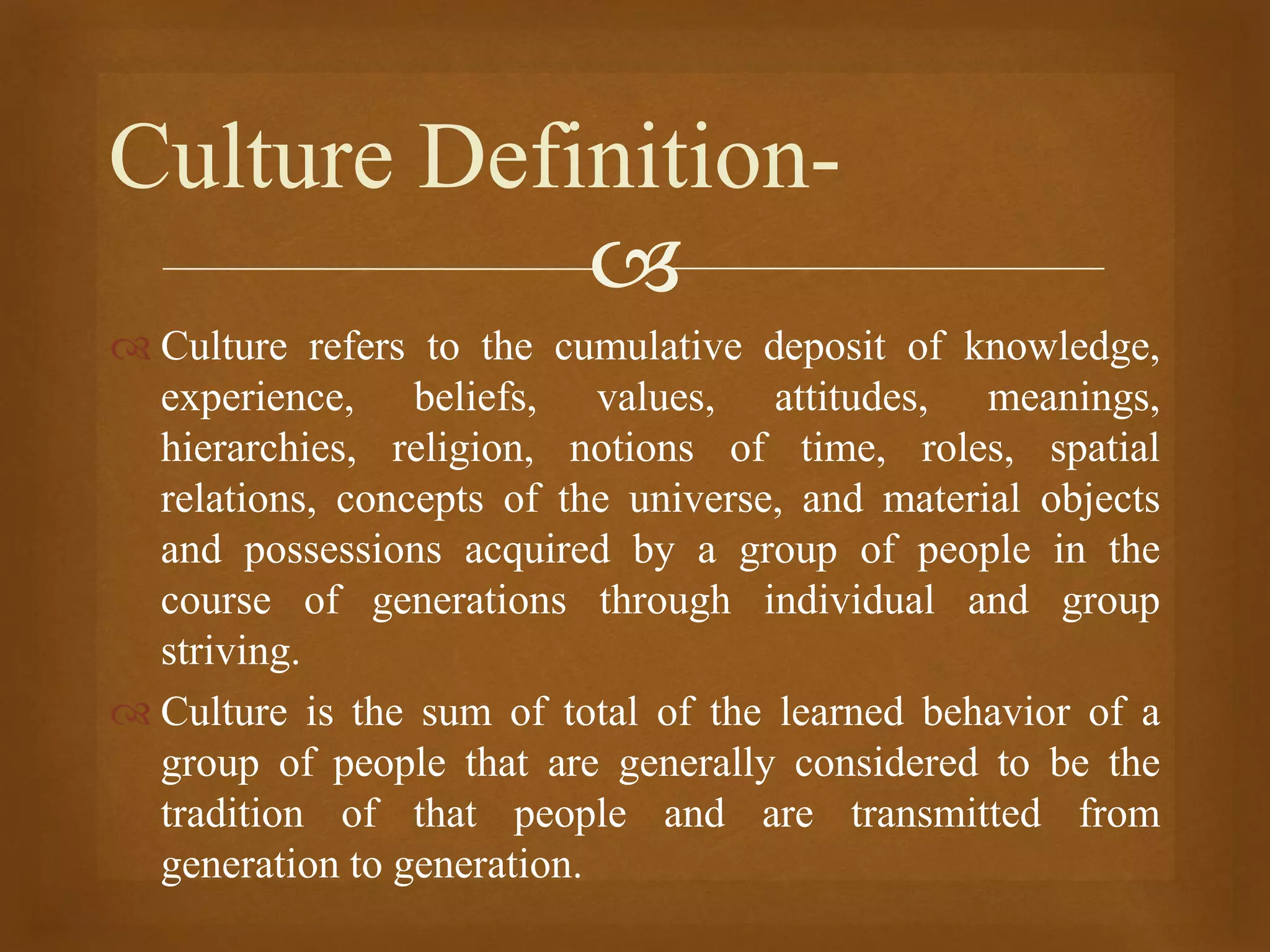 Fundamentals of culture | PPTX