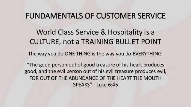 Fundamentals of Customer Service