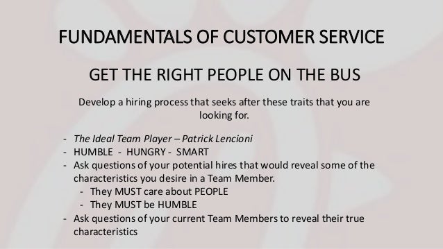 Fundamentals of Customer Service