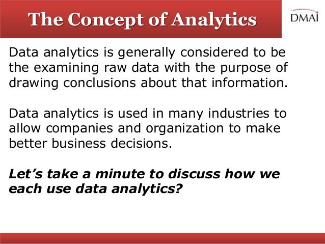 Fundamentals Of Data Analytics Outline