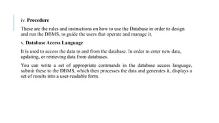 Organisation of database Organisation of database | PPT
