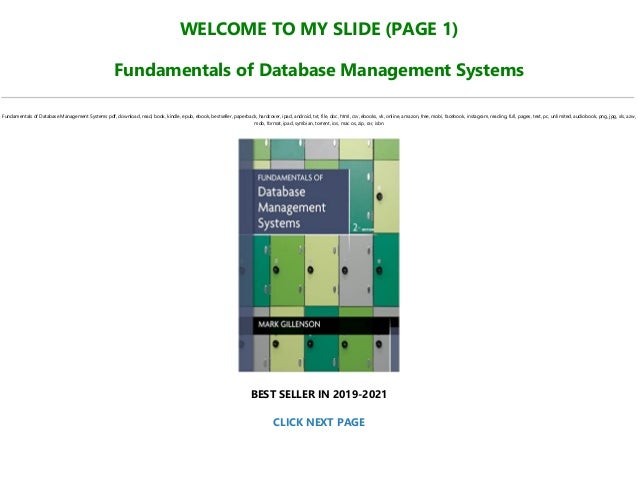[EBOOK] Fundamentals of Database Management Systems Full Books