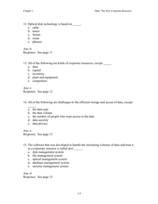 Question Bank: Fundamentals of Database Management Systems by Mark Gillenson | PDF