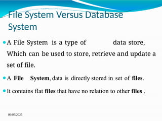 Fundamentals of data base system......ppt