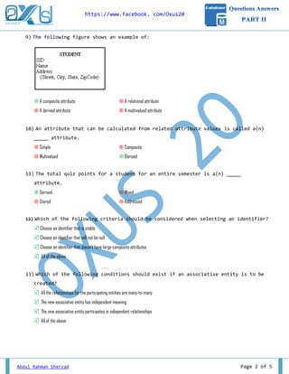Fundamentals of Database Systems Questions and Answers | PDF