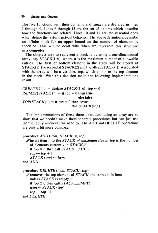 Fundamentals of Data Structure (1982) by Ellis Horowitz and Sartaj ...