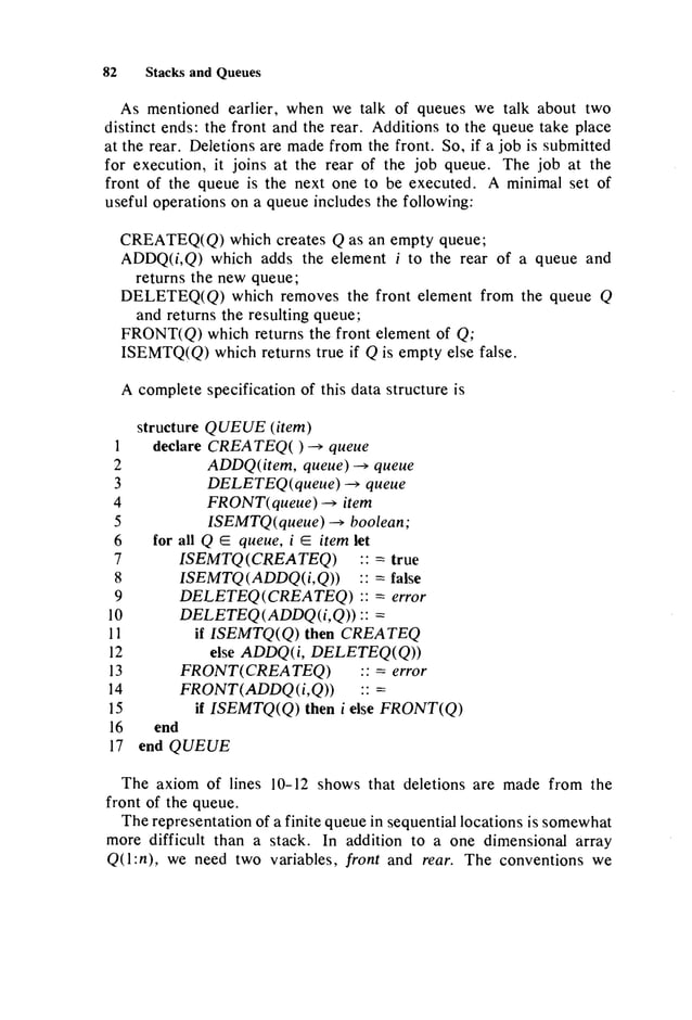 Fundamentals of Data Structure (1982) by Ellis Horowitz and Sartaj ...