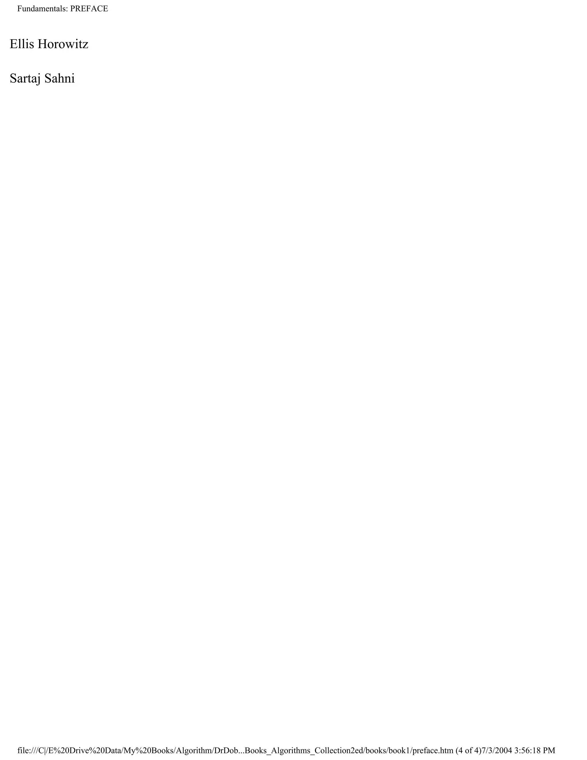 Fundamentals of data structures ellis horowitz & sartaj sahni | PDF