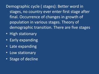 Fundamentals of demography | PPTX