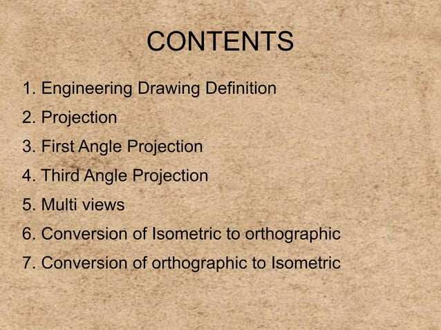 fundamentals of drawing and isometric and orthographic projection | PPTX | 3-D Graphics ...