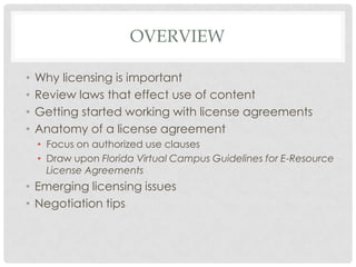 Fundamentals of e-resource licensing | PPT