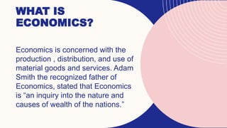 fundamentals of economics, scarcity, suppy and demand | PPTX