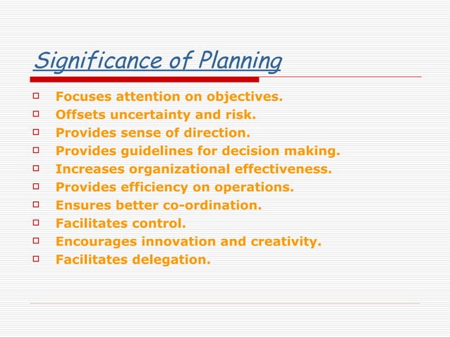 Fundamentals Of Effective Planning | PPT | Business Administration ...
