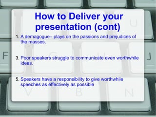 Fundamentals of effective public speaking | PPT