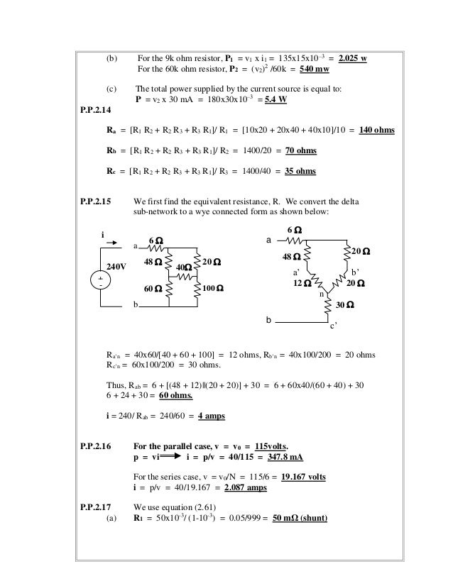 Fundamentals Of Electric Circuits 6th Edition Alexander Solutions Man