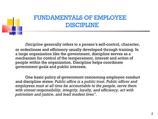 Fundamentals of employees discipline group 6 | PPT