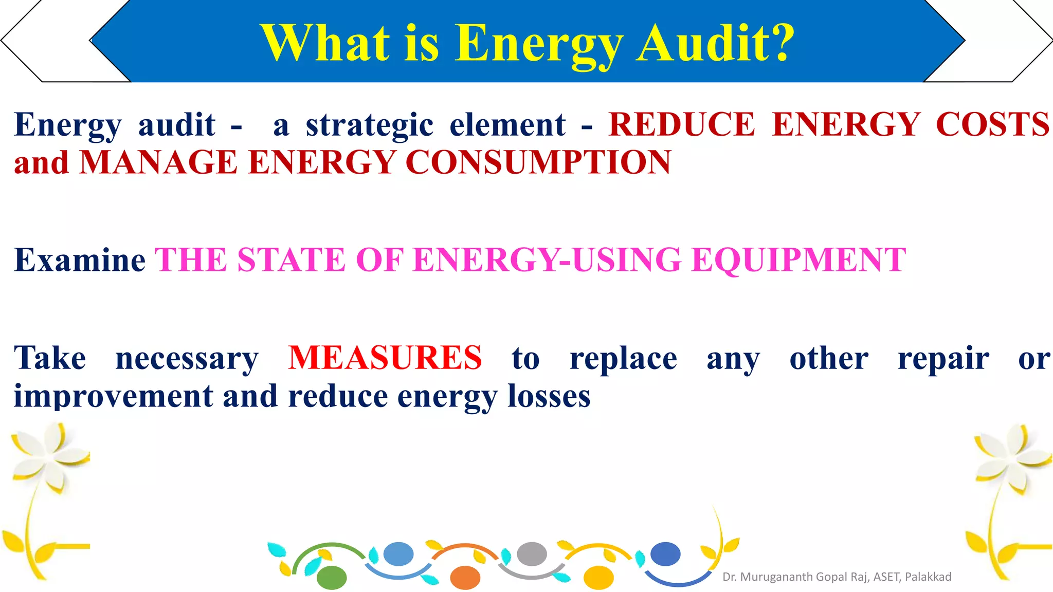 Fundamentals of energy audit | PPT