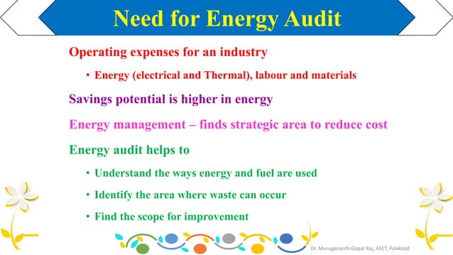 Fundamentals of energy audit | PPT | Gas and Electric | Home Utilities