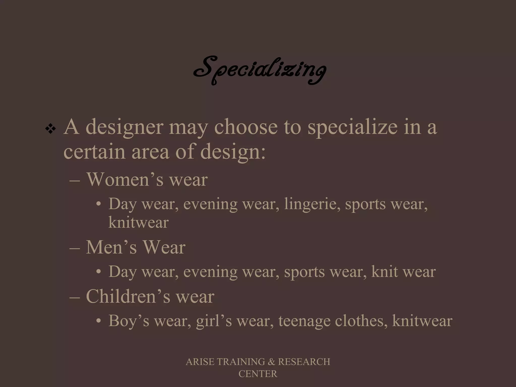Fundamentals of fashion | PPSX