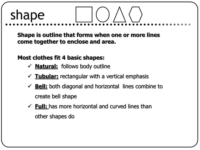 Fundamentals of fashion design such as element and principles of design ...