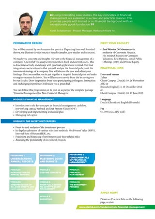 Brochure Fundamentals of financial management | PDF