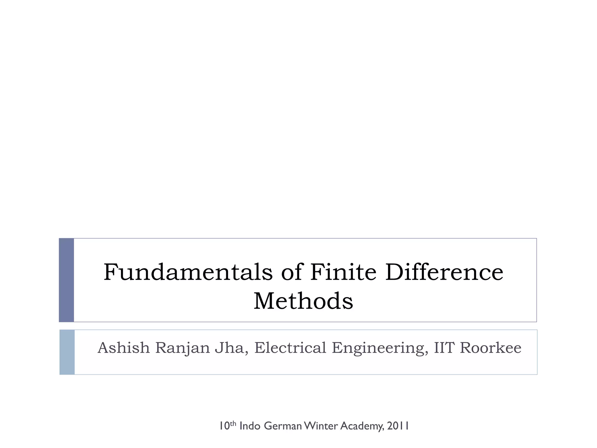 Fundamentals Of Finite Difference Methods Pdf