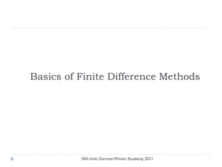 Fundamentals of Finite Difference Methods | PDF