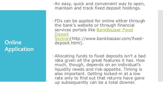 Know about Fundamentals of Fixed Deposits