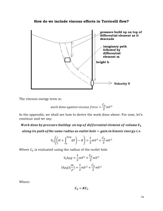 DERIVATION OF THE MODIFIED BERNOULLI EQUATION WITH VISCOUS EFFECTS ...