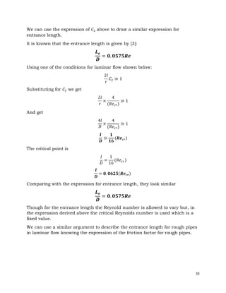 DERIVATION OF THE MODIFIED BERNOULLI EQUATION WITH VISCOUS EFFECTS ...