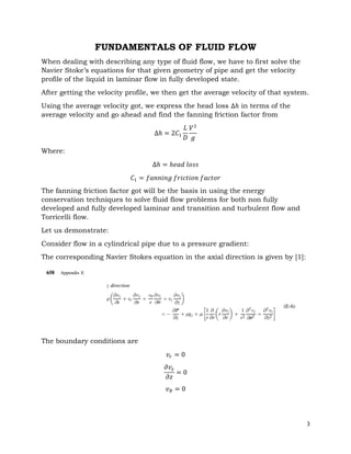 DERIVATION OF THE MODIFIED BERNOULLI EQUATION WITH VISCOUS EFFECTS ...