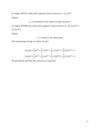 DERIVATION OF THE MODIFIED BERNOULLI EQUATION WITH VISCOUS EFFECTS ...