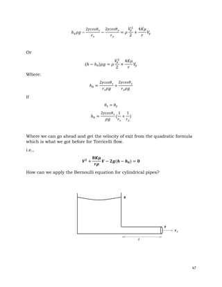 DERIVATION OF THE MODIFIED BERNOULLI EQUATION WITH VISCOUS EFFECTS ...