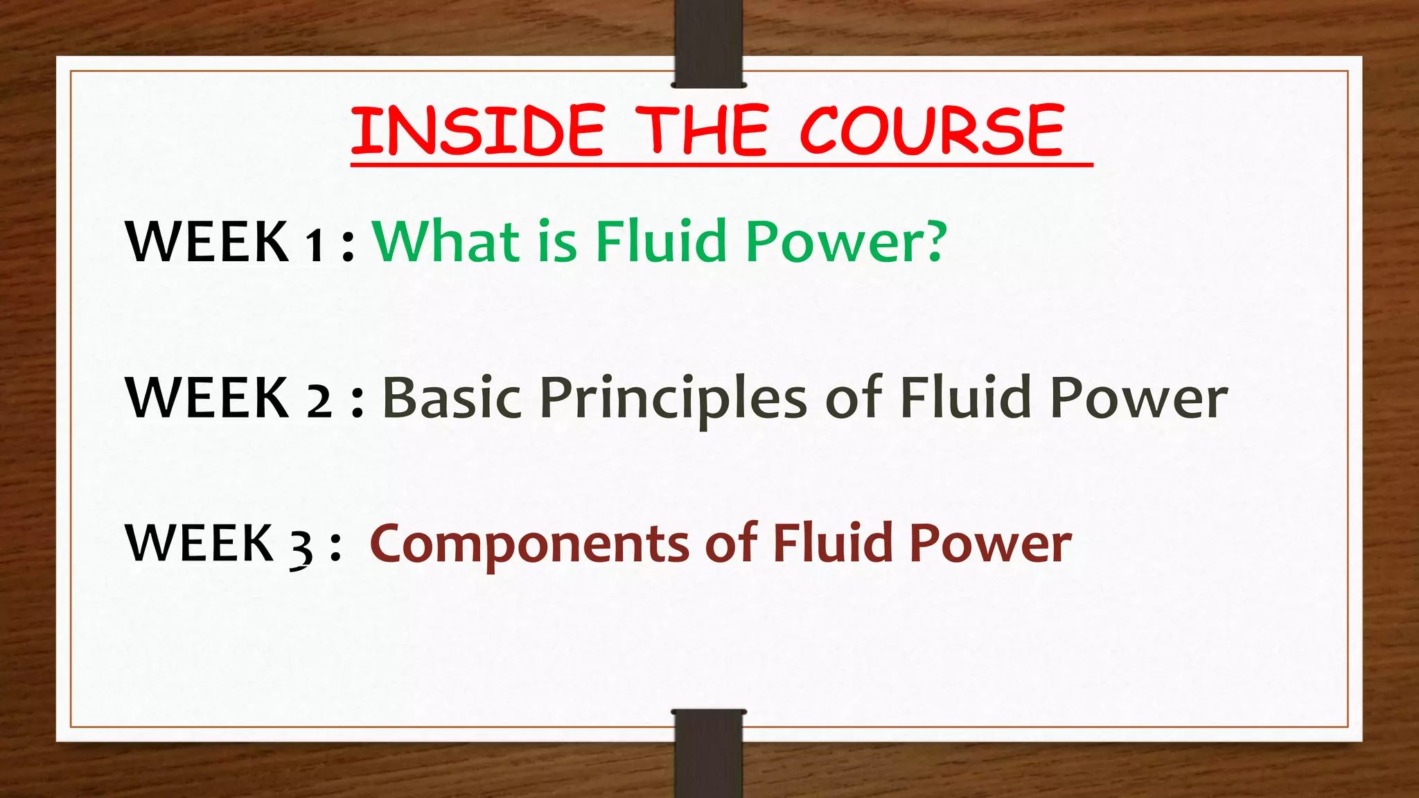 Fundamentals of fluid power | PPTX