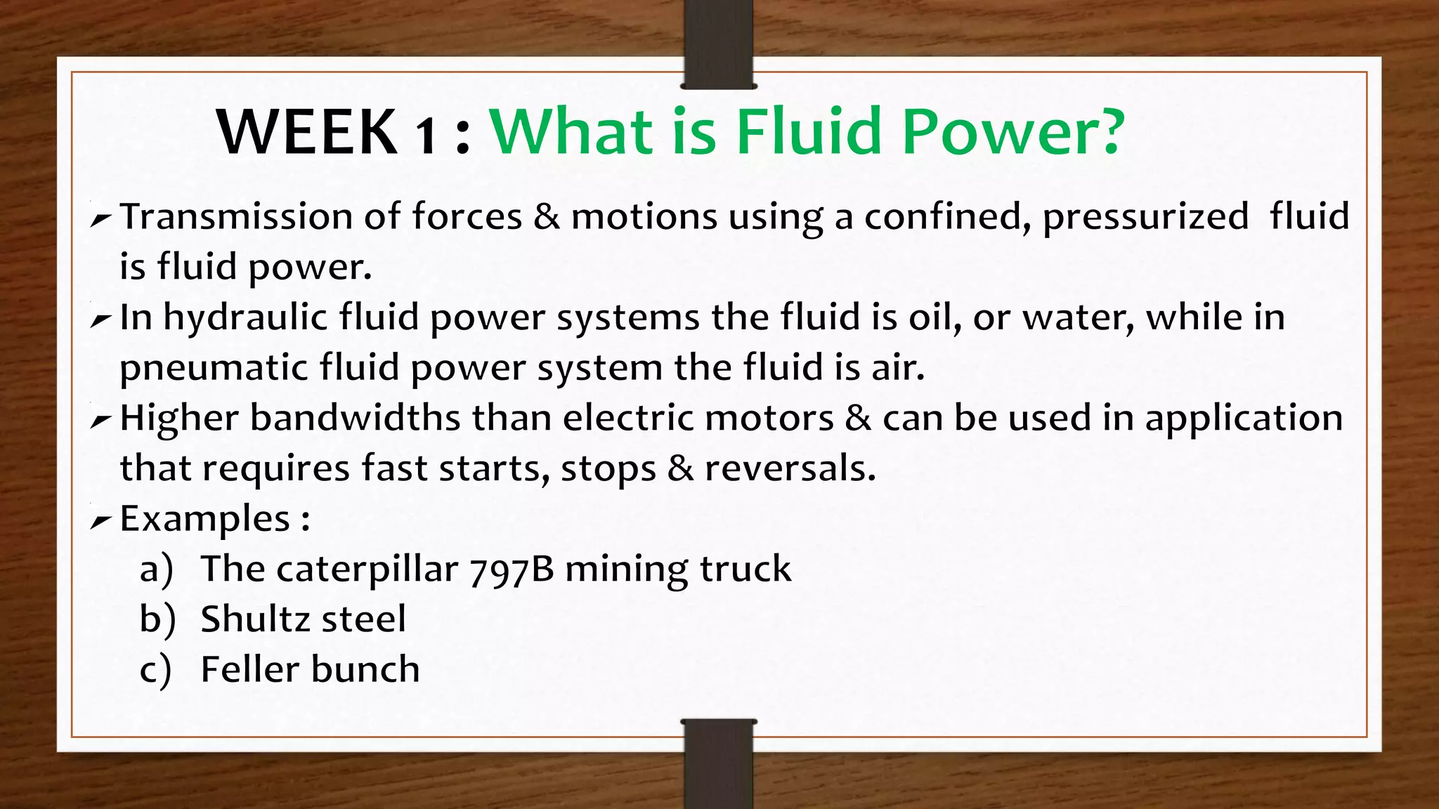 Fundamentals of fluid power | PPT