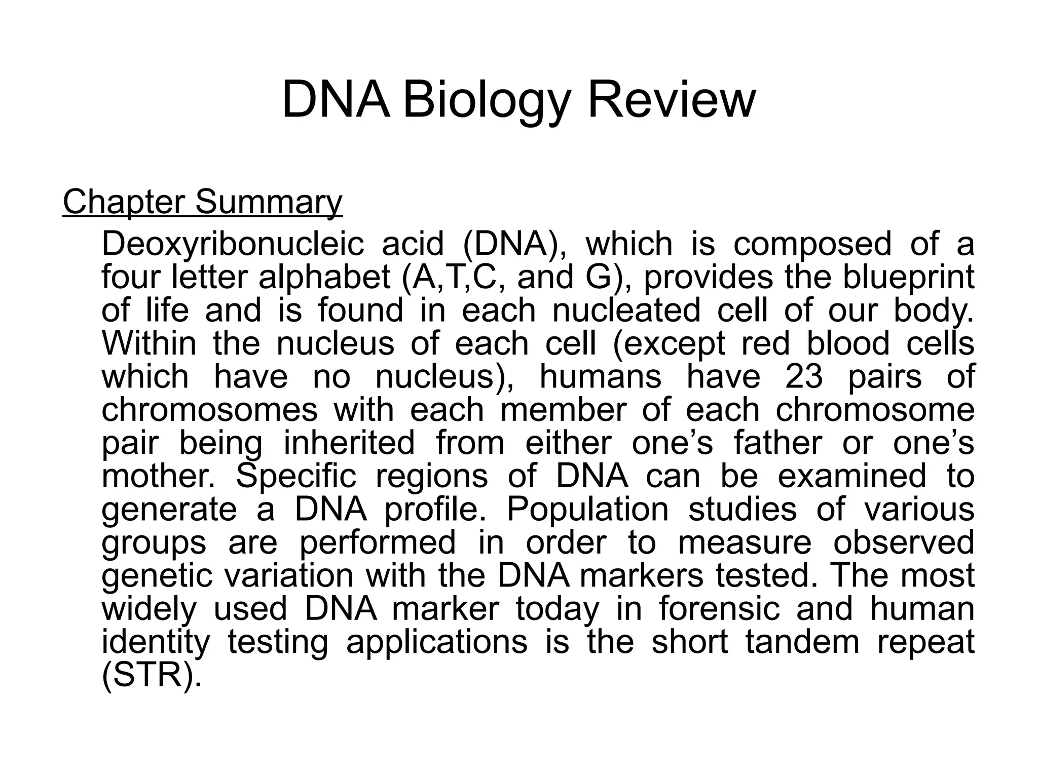 Fundamentals of Forensic DNA Typing .ppt