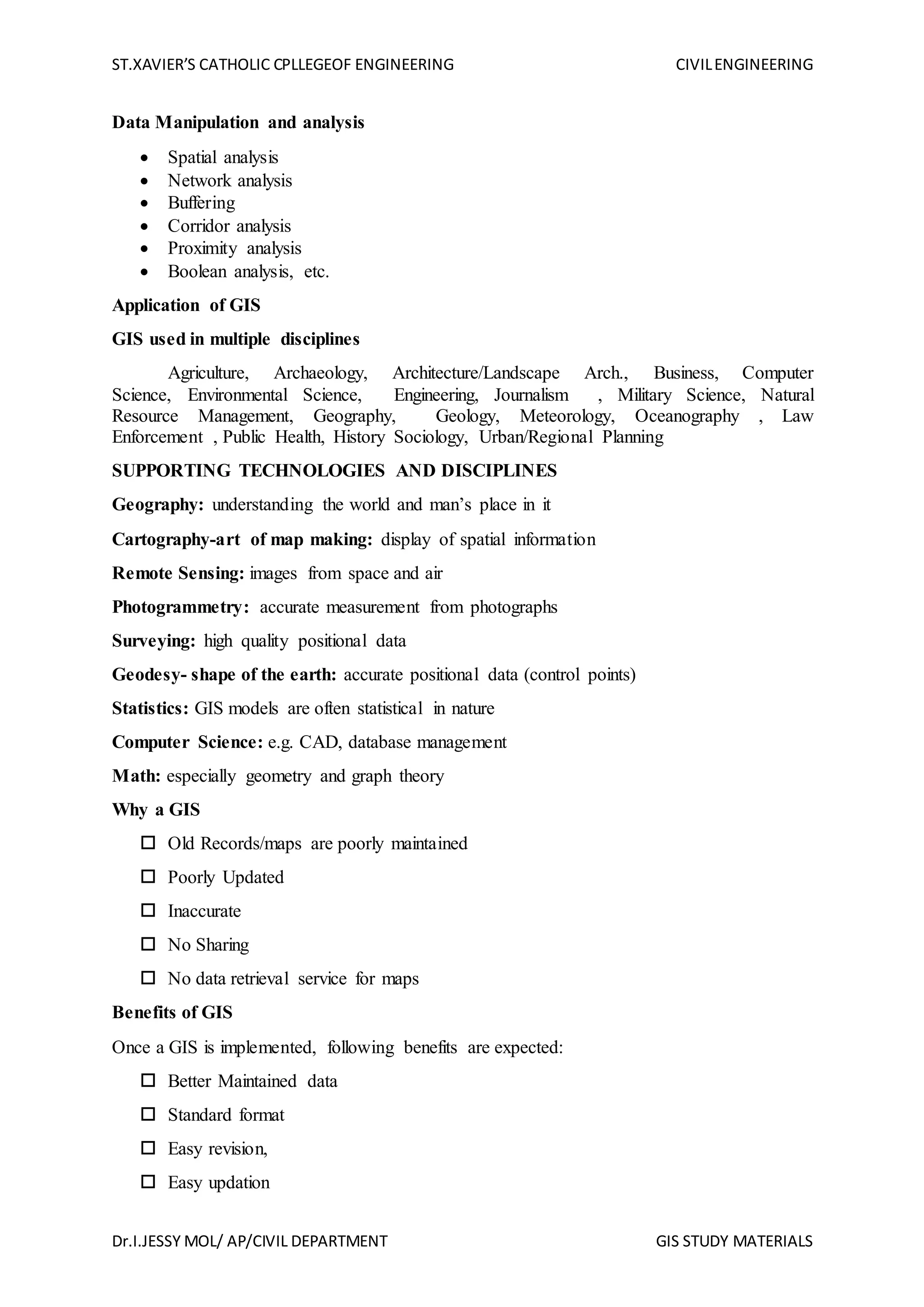 Fundamentals of gis | PDF