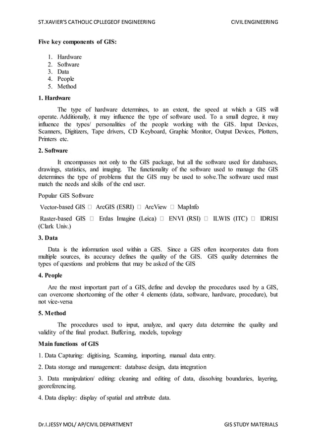 Fundamentals of gis | PDF