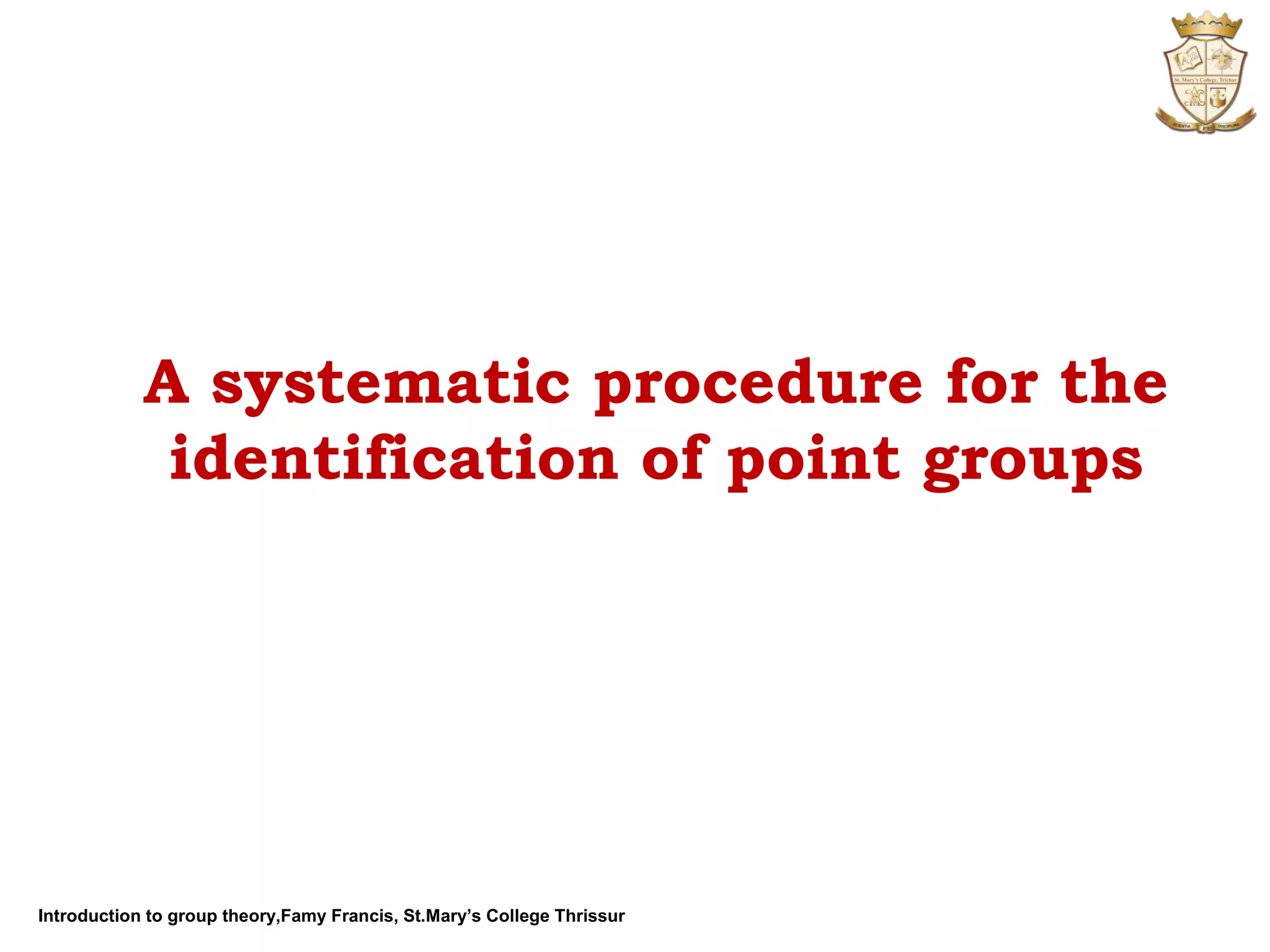 Chemistry-Fundamentals of group theory | PPT
