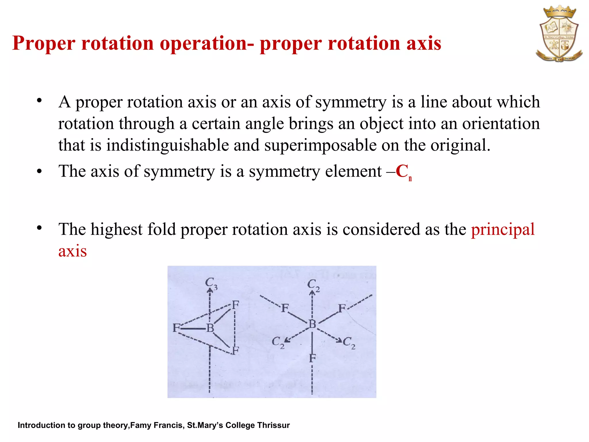 Chemistry-Fundamentals of group theory | PPT