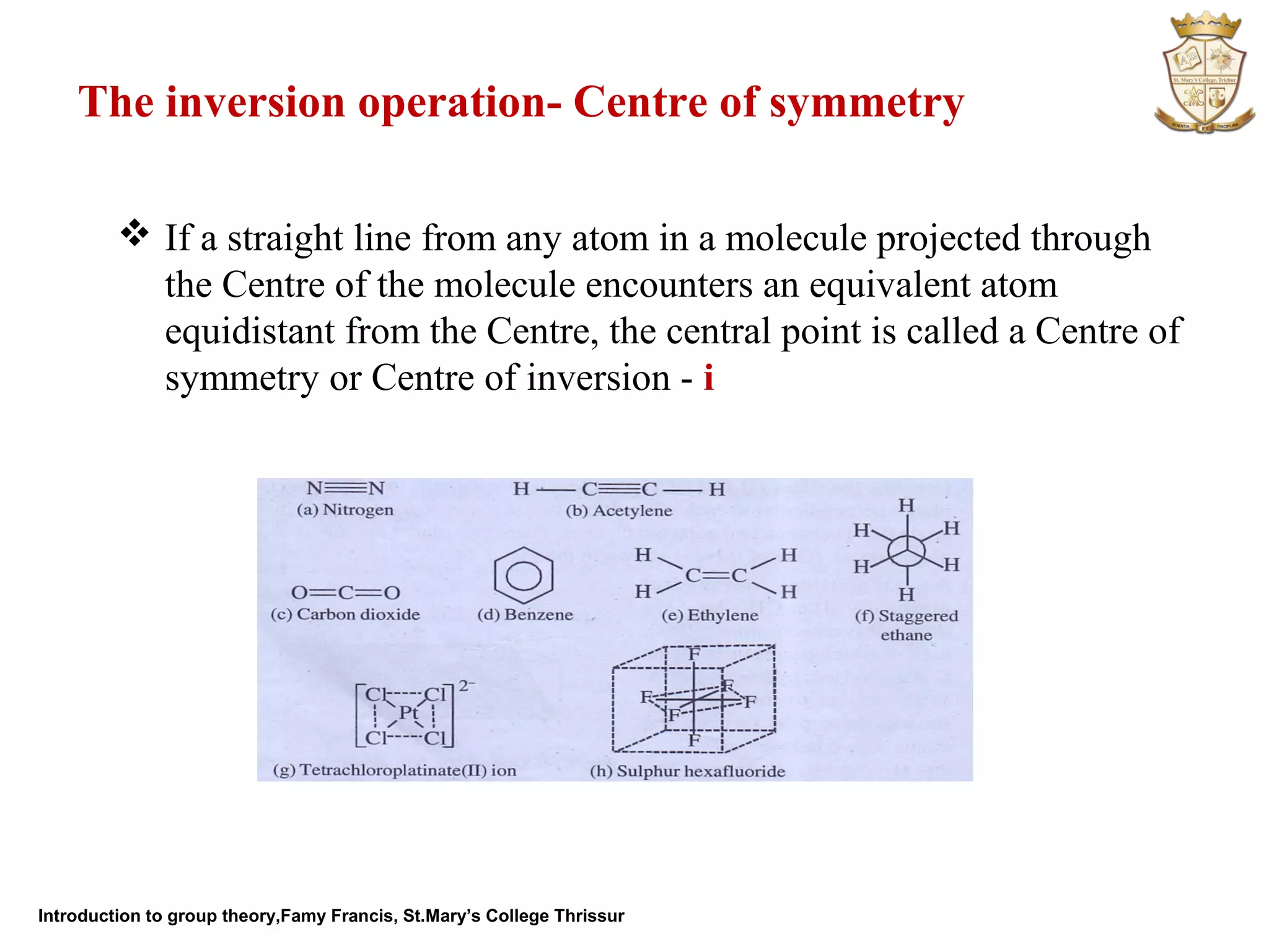 Chemistry-Fundamentals of group theory | PPT