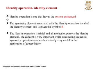 Chemistry-Fundamentals of group theory | PPT