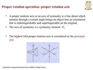 Chemistry-Fundamentals of group theory | PPT