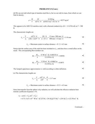 Fundamentals of Heat and Mass Transfer: Exercise Solutions, 6th Edition ...