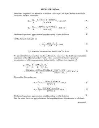 Fundamentals of Heat and Mass Transfer: Exercise Solutions, 6th Edition ...