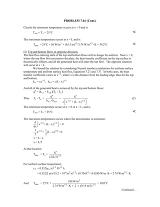 Fundamentals of Heat and Mass Transfer: Exercise Solutions, 6th Edition ...