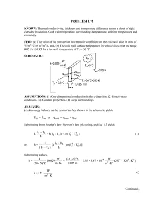 Fundamentals of Heat and Mass Transfer: Exercise Solutions, 6th Edition ...
