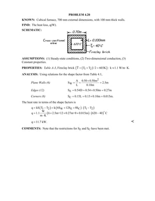 Fundamentals of Heat and Mass Transfer: Exercise Solutions, 6th Edition ...