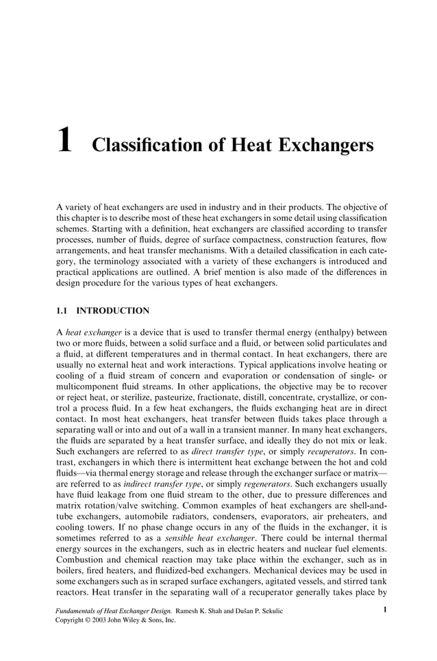 Fundamentals of heat exchanger design | PDF